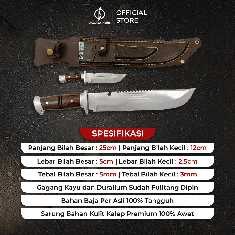 Jual Jawara Pisau | Pisau Rambo Anak Set | Pisau Survival Camping ...