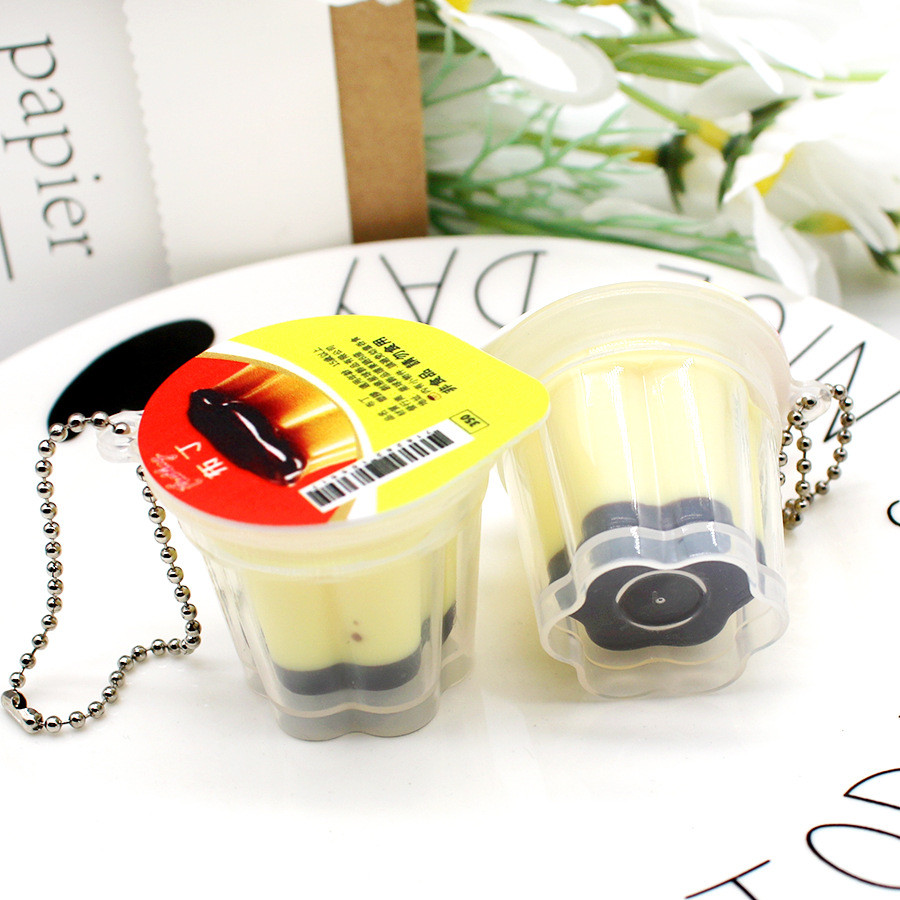 Jual Play Pudding Jell-O Keychain Miniature Icash Yogurt Pudding Ice ...