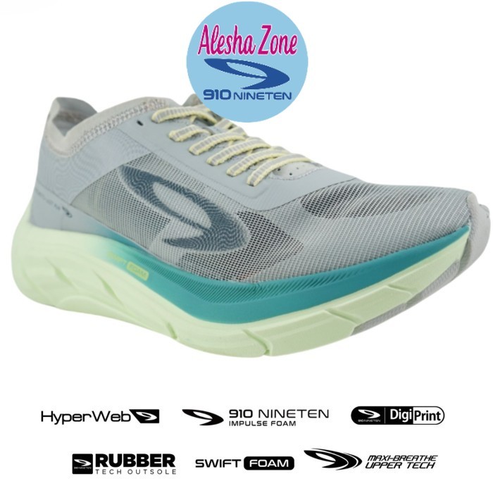 Jual 910 Nineten Geist ekiden hyperpulse Abu Teal/Kuning | Shopee Indonesia