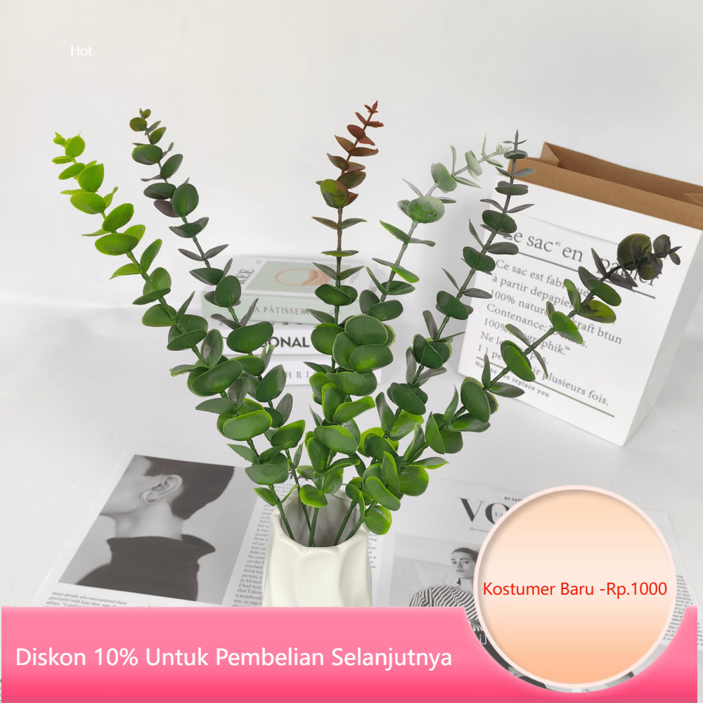 Jual Daun Batang Eucalyptus Buatan Bunga Daun Kayu Putih Hias Meja ...