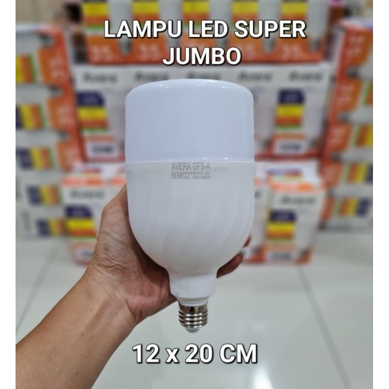 Jual LAMPU KAPSUL LED 50 WATT SUPER JUMBO AVERA GFS-A 90% HEMAT ENERGI TK-43 | Shopee Indonesia