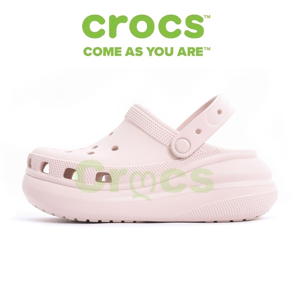 Jual CROCS ORIGINAL CLASSIC CRUSH CLOG PREMIUM- LIGHT PINK -5.8CM ...