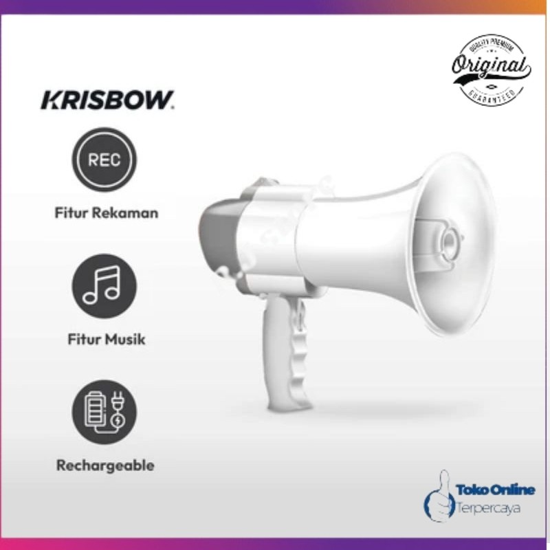 Jual Krisbow Megaphone 10 Watt/pengeras suara/toa/megaphone | Shopee ...