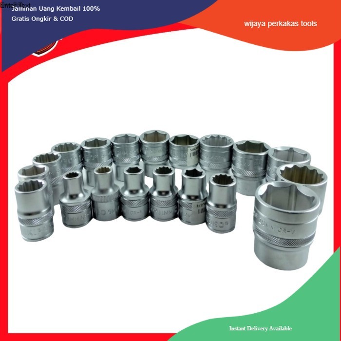 Jual Tekiro Mata sock 1/2 inch Satuan Kunci sok shock Socket sock 6pt - 8 mm | Shopee Indonesia