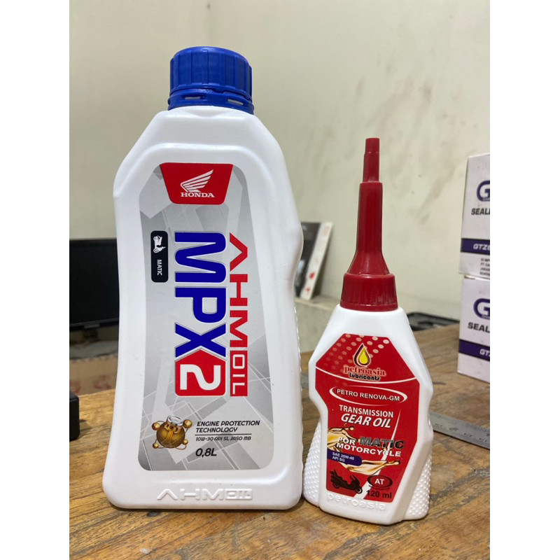 Jual Oli Mpx2 800ml + Gardan Petroasia 120ml Oli Mesin Motor Matic ...