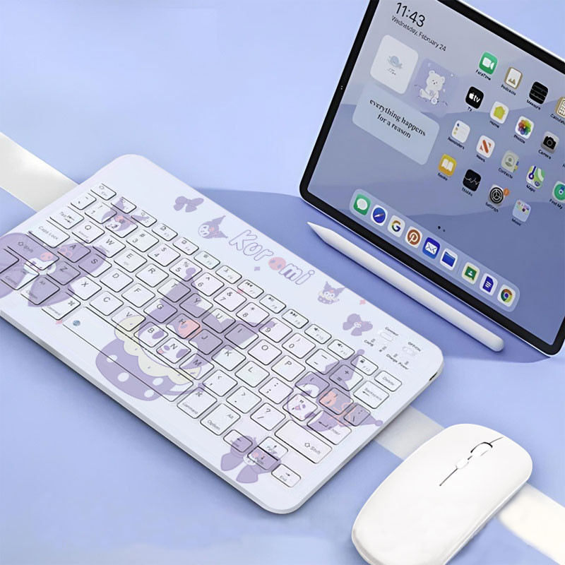 Jual Keyboard Bluetooth Kuromi Lucu Wireless Bluetooth Keyboard ...
