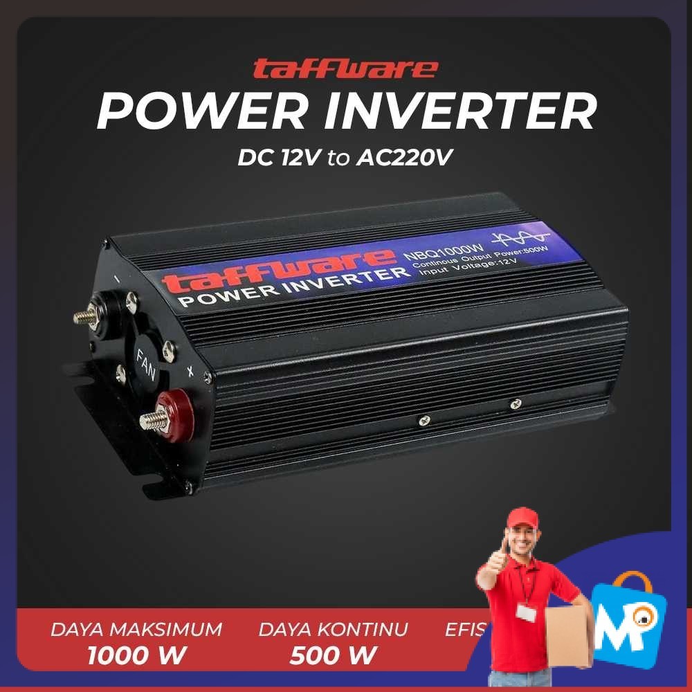 Jual Taffware Power Inverter Mobil Pure Sine Wave DC 12V to AC 220V 1000W - NBQ1000W | Shopee ...