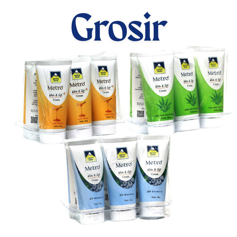 Jual Grosir Metro Snow White and Soft Cream Kemasan Tube 60 gram ...