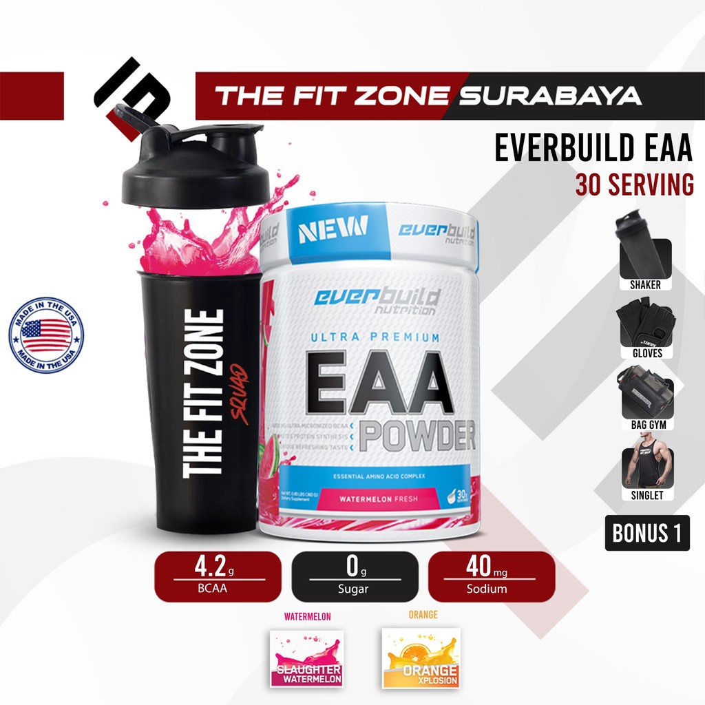 Jual Everbuild EAA Powder 30 Servings Asam Amino Leusine Recovery ...