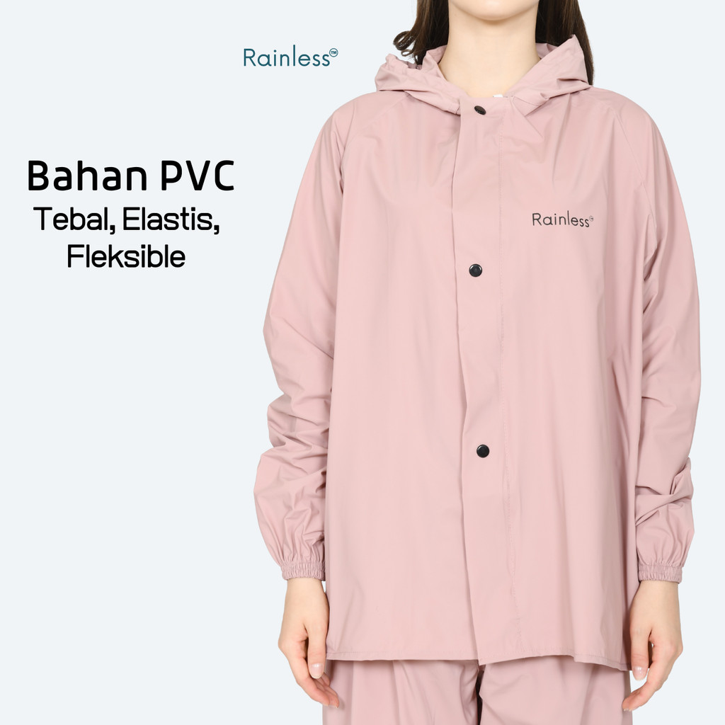 Jual Rainless Jas Hujan Pria Wanita Dewasa Setelan Jaket Celana Tebal | Shopee Indonesia
