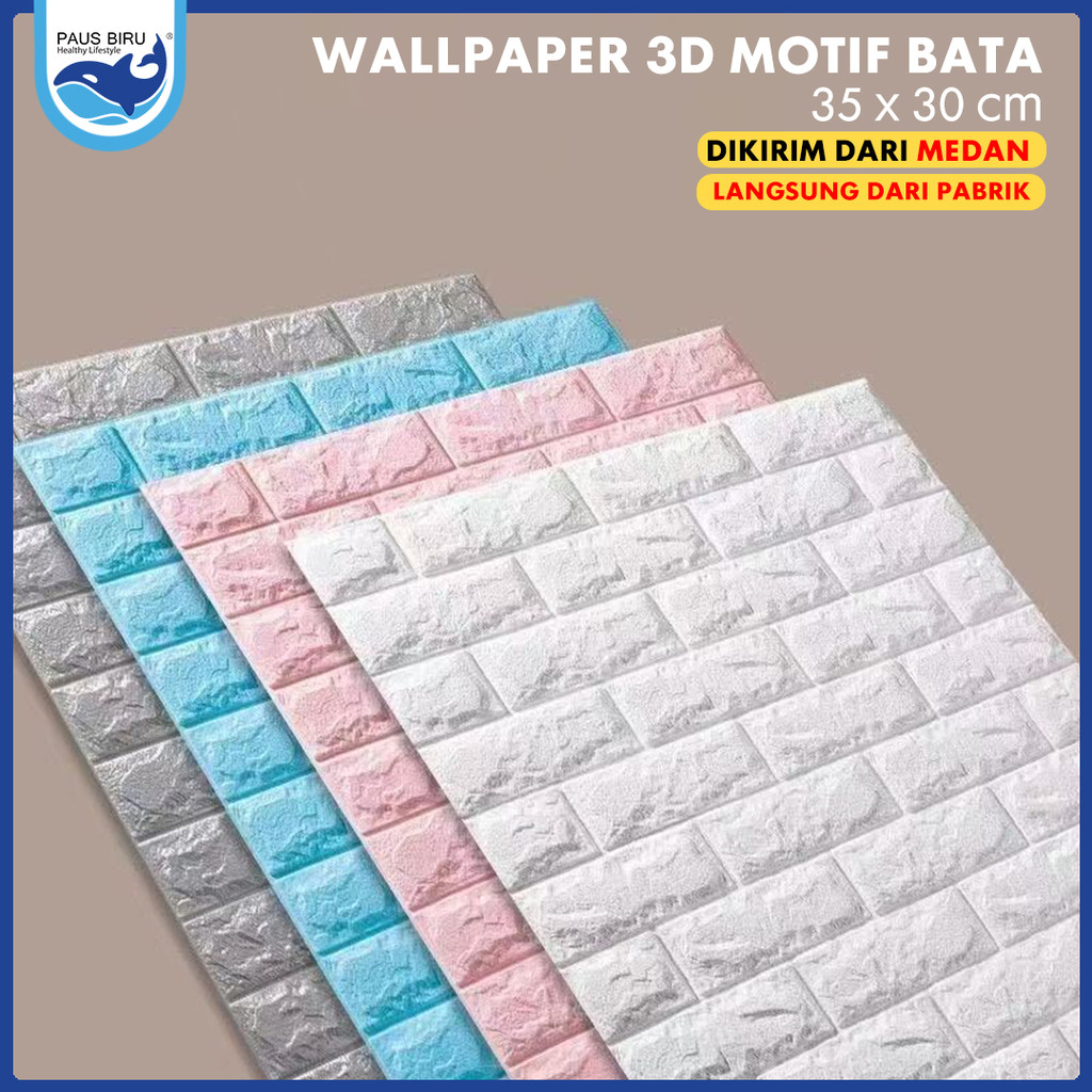 Jual Paus Biru - 30x35cm Mini Wallpaper Dinding Foam 3D | Stiker ...