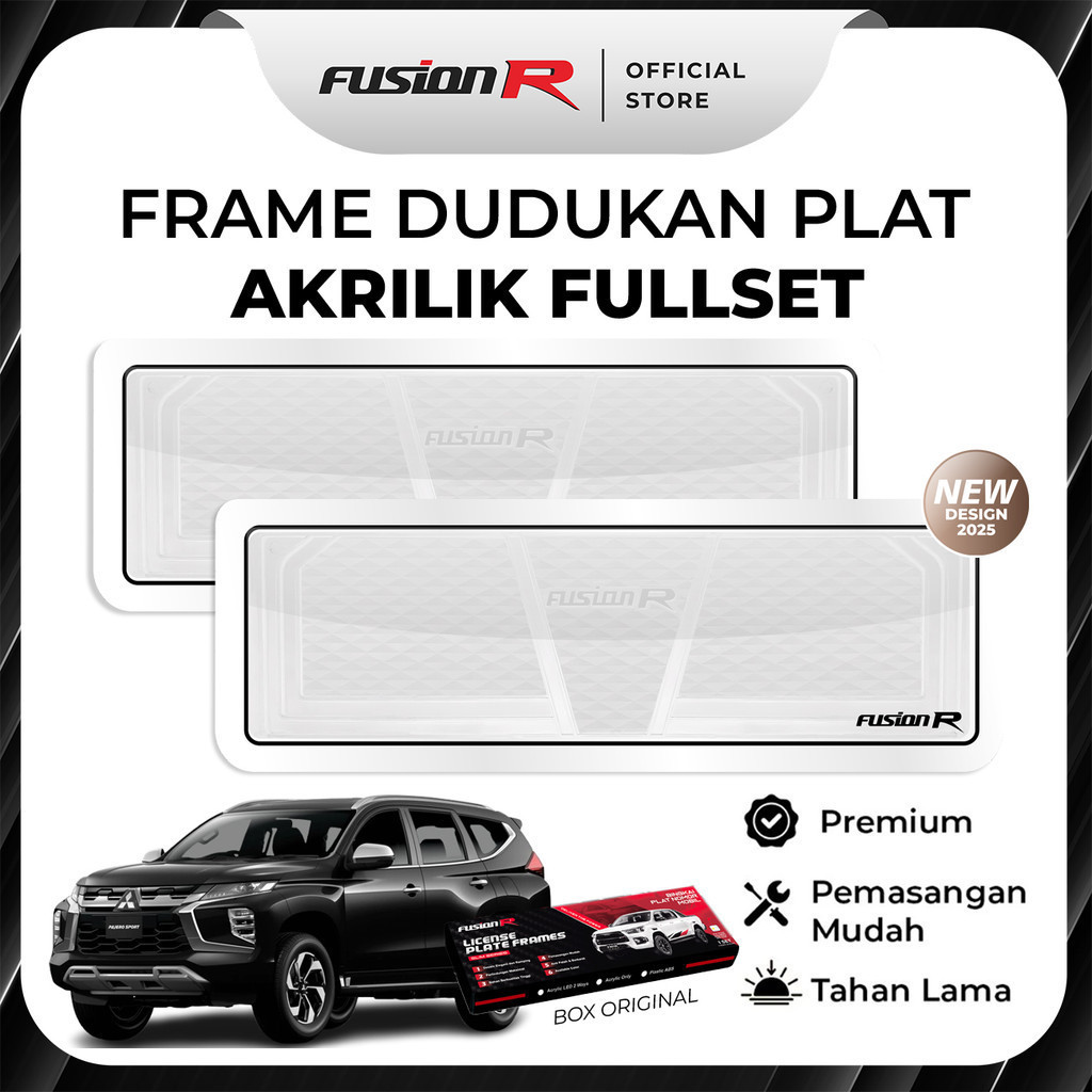 Jual FUSION R Dudukan Tatakan Plat Nomor Mobil All New Pajero Sport ...