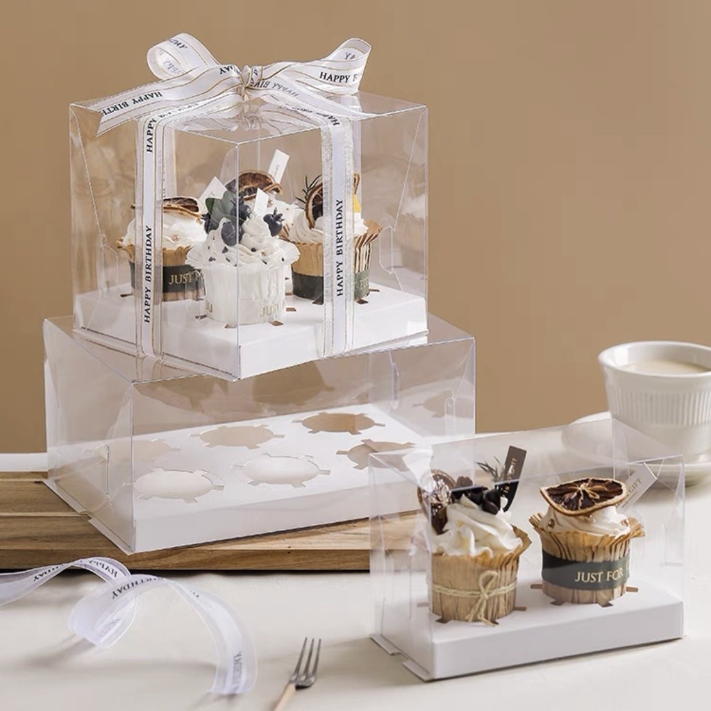 Jual [1 PC] Cupcake Muffin Box Isi 2 / 4 / 6 / 12 Mika Kemasan Kotak ...