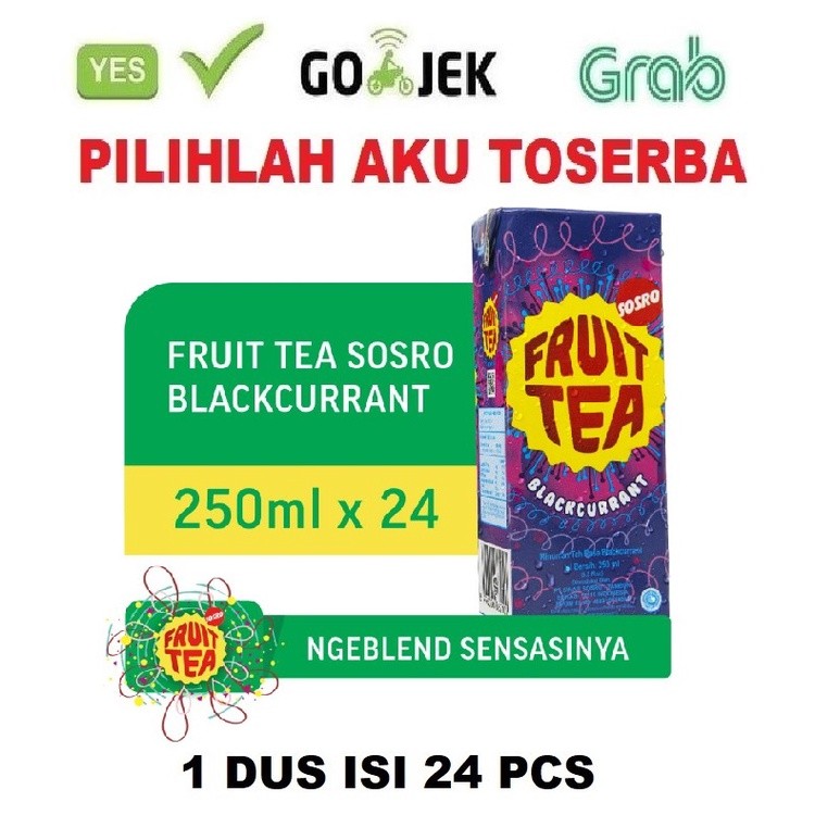 Jual Fruit Tea Sosro BLACKCURRANT Kotak 250 ml - ( HARGA 1 DUS ISI 24 ) | Shopee Indonesia