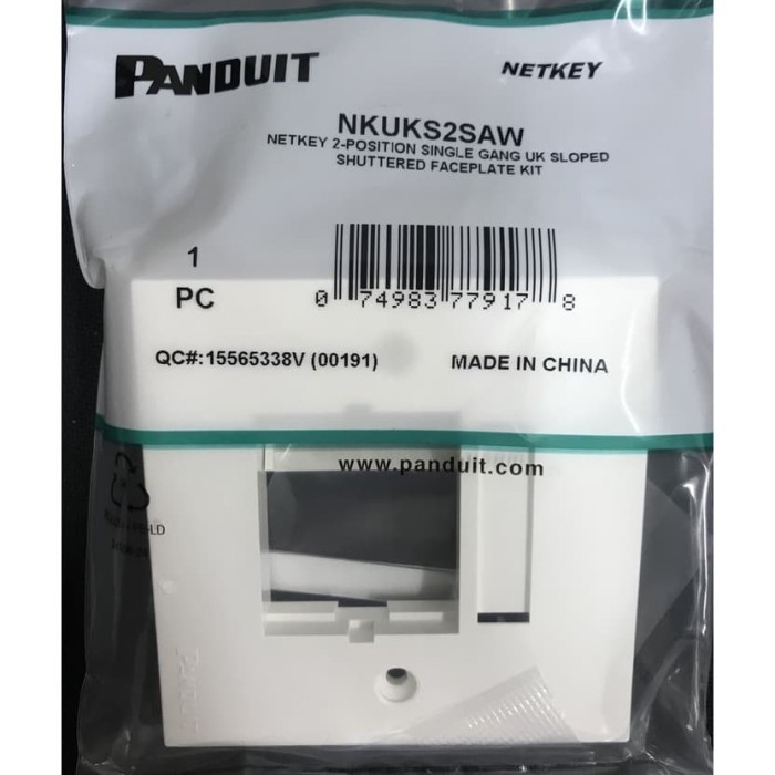 Jual Panduit NETKEY Faceplate 2 port Shutter ( NKUKS2SAW ) | Shopee ...