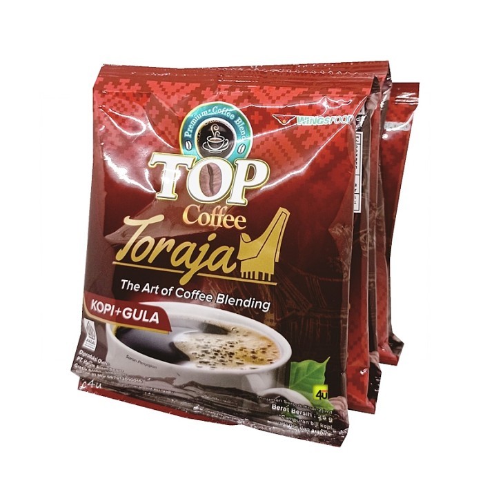 Jual Top Coffe Toraja Kopi + Gula 10pcs x 25gr - Minuman Serbuk Kopi 2 ...