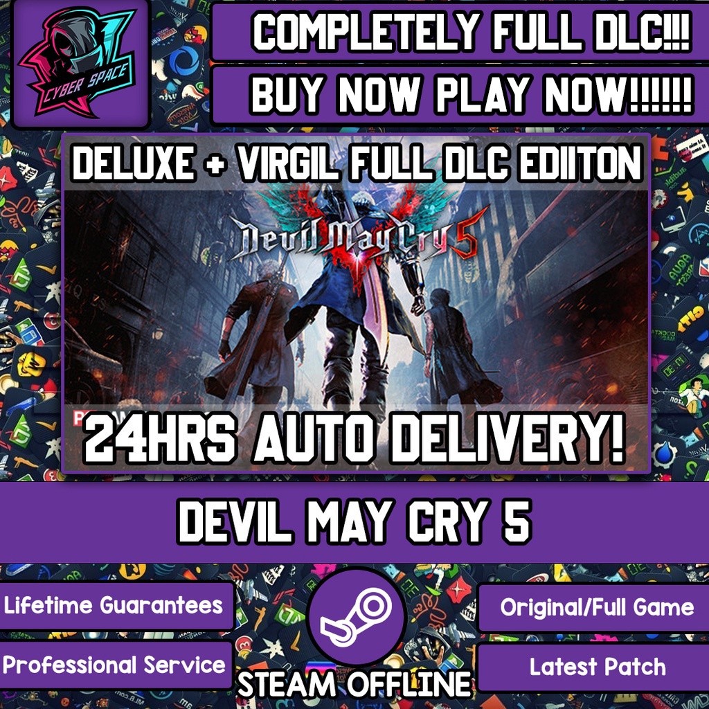 Jual Devil May Cry 5 [Auto Delivery] [Steam Offline] (Full DLC) Cyber Space PC Game DMC 5 ...