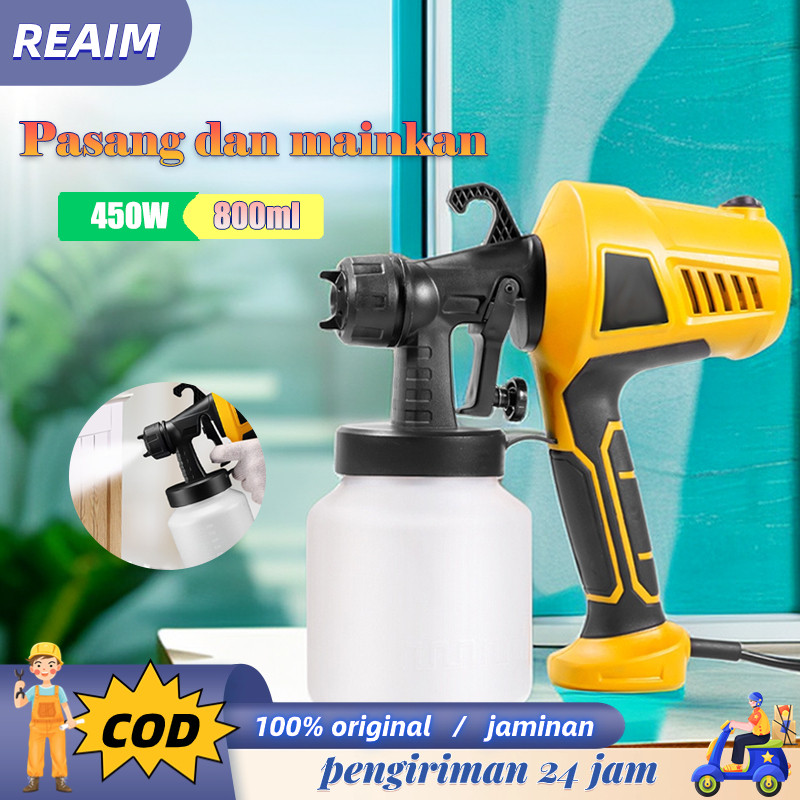 Jual nr86gn REAIM 450W 800ML Pistol semprot listrik Electric Spray Gun ...