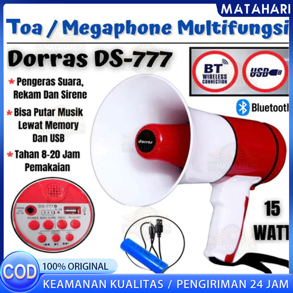 Jual Megaphone Bluetooth USB Disk Recording Alert 5W - Pengeras Toa ...