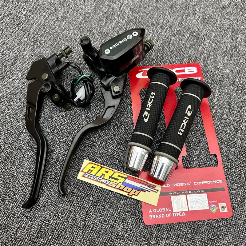 Jual Handgrip RCB Original Jalu chrome + Master Rem Oval Model Rcb Paket Handle Kopling ...