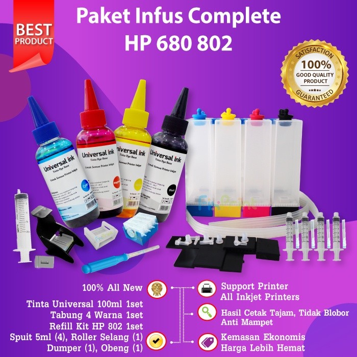 Jual FixPrint Paket Infus Tinta 100ml Printer 2135 2335 2336 Cartridge ...