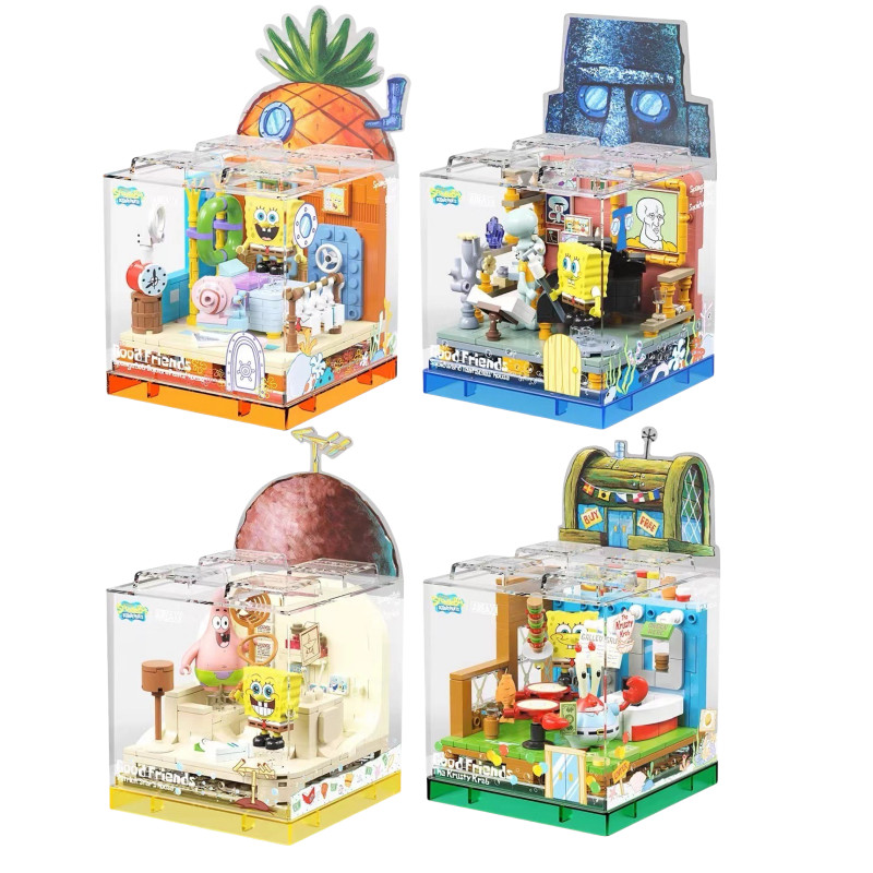 Jual Spongebob Building Blocks Box Patrick Star Krusty Krab Squidward ...