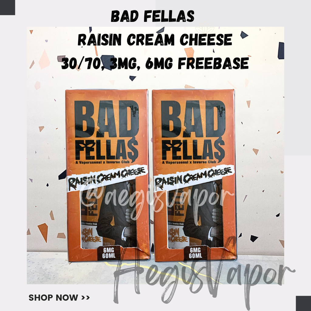 Jual BAD FELLAS RAISIN CREAM CHEESE 60ML FREEBASE | Shopee Indonesia