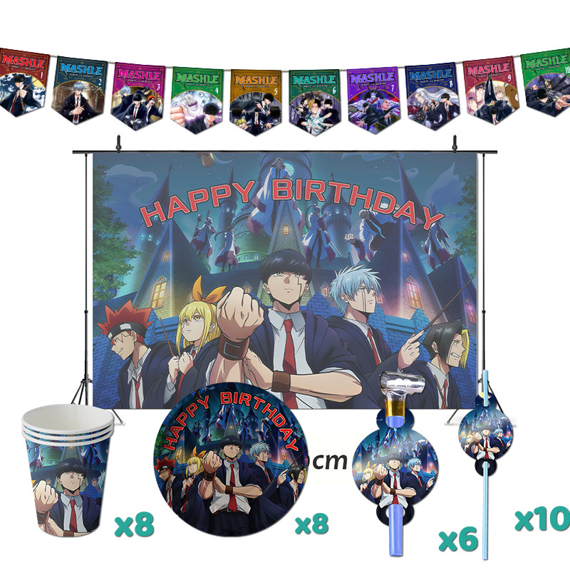 Jual Mashle Magic and Muscles Birthday Party Decorations Anime Theme ...