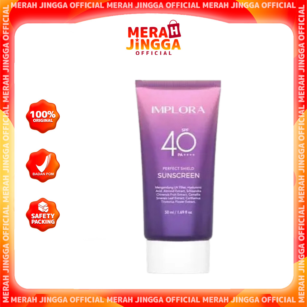 Jual Implora Perfect Shield Sunscreen Spf40 PA++++ 50ml | Merah Jingga ...