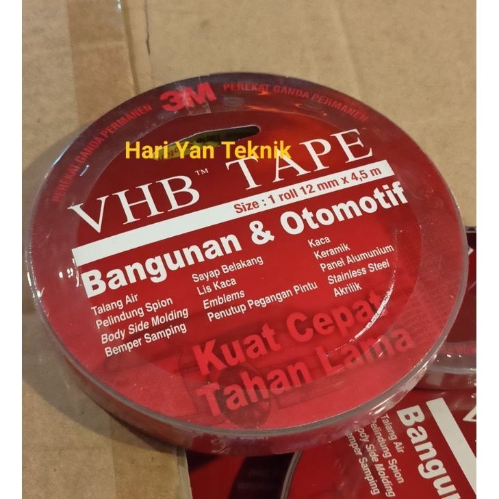 Jual Double perekat lem Tape 3M Vhb tape 12 mm x 4,5m | Shopee Indonesia