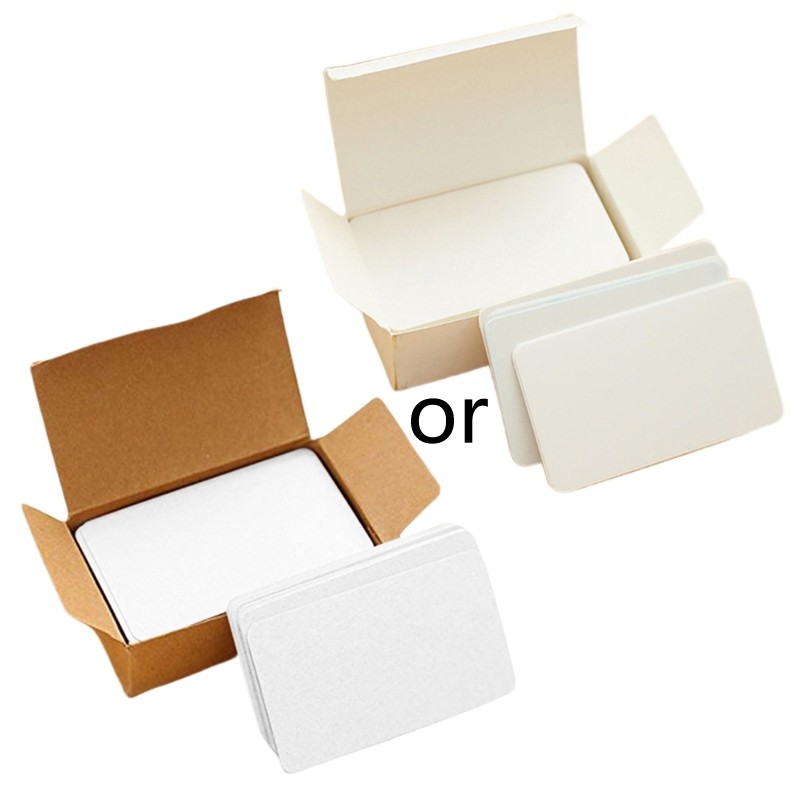 Jual New 180pcs Blank Playing Cards White Blank Index Flash Cards DIY ...