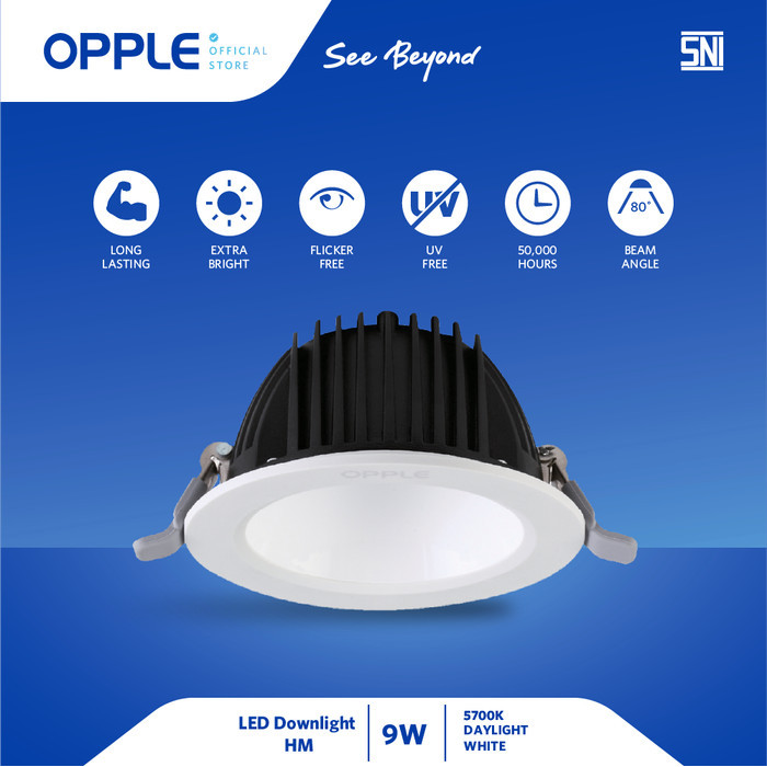 Jual OPPLE Lampu LED Downlight HM 9W 120mm | Shopee Indonesia