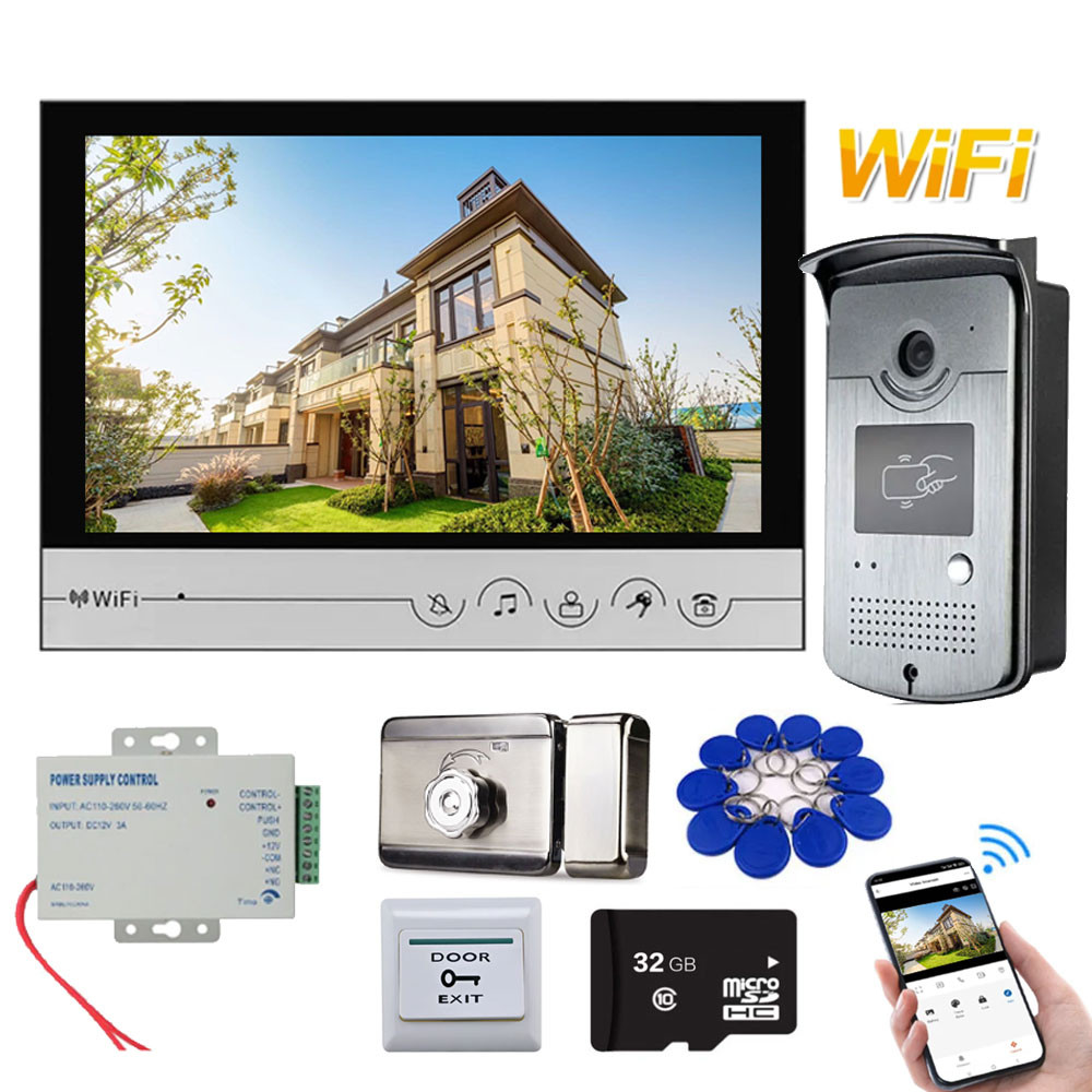 Jual 9inch Tuya Smart Wifi Video Intercom Access Control System with Electronic Lock Mobile ...