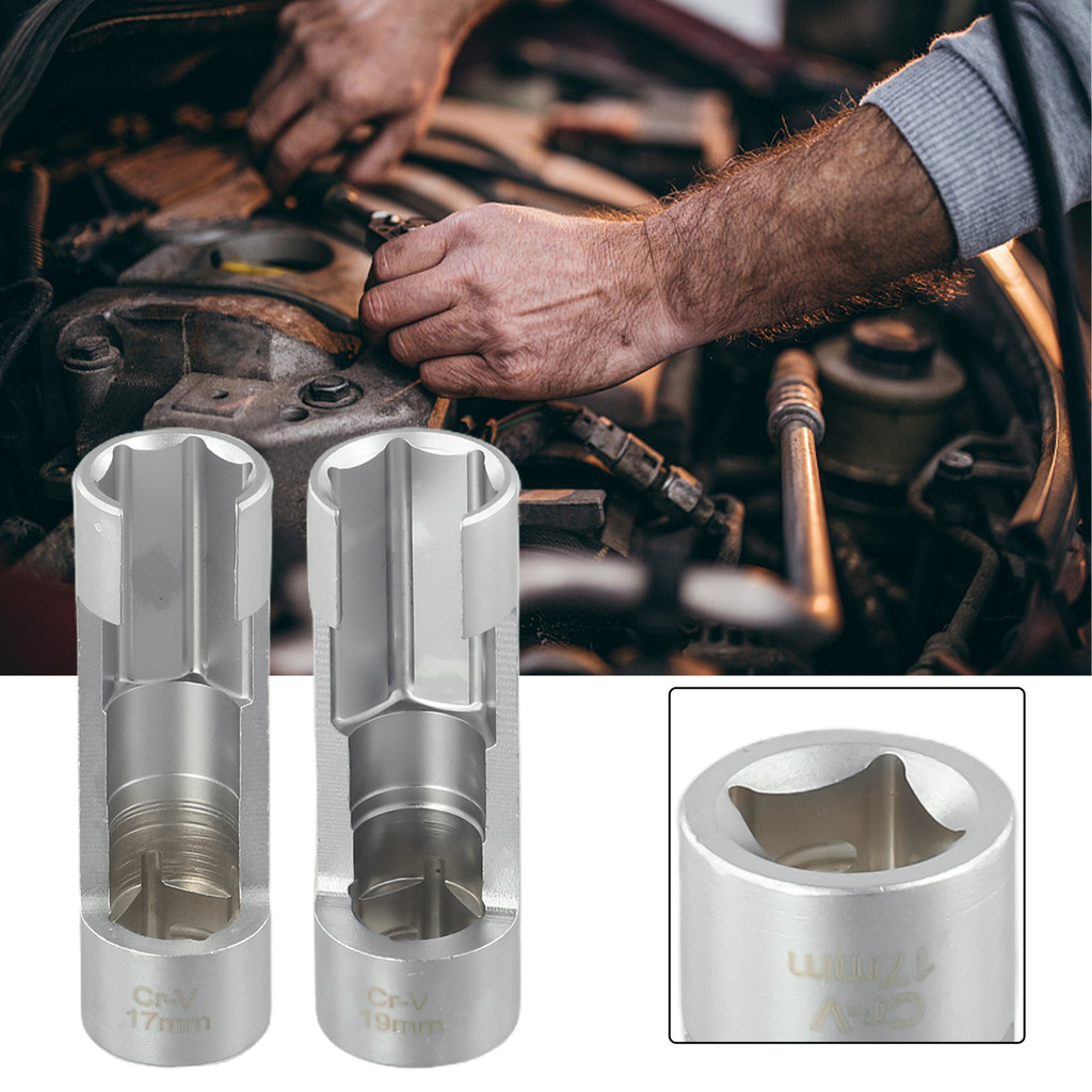 Jual 1pc 17/19mm Oxygen Sensor Socket Wrench Diesel Fuel Injector Pipe ...