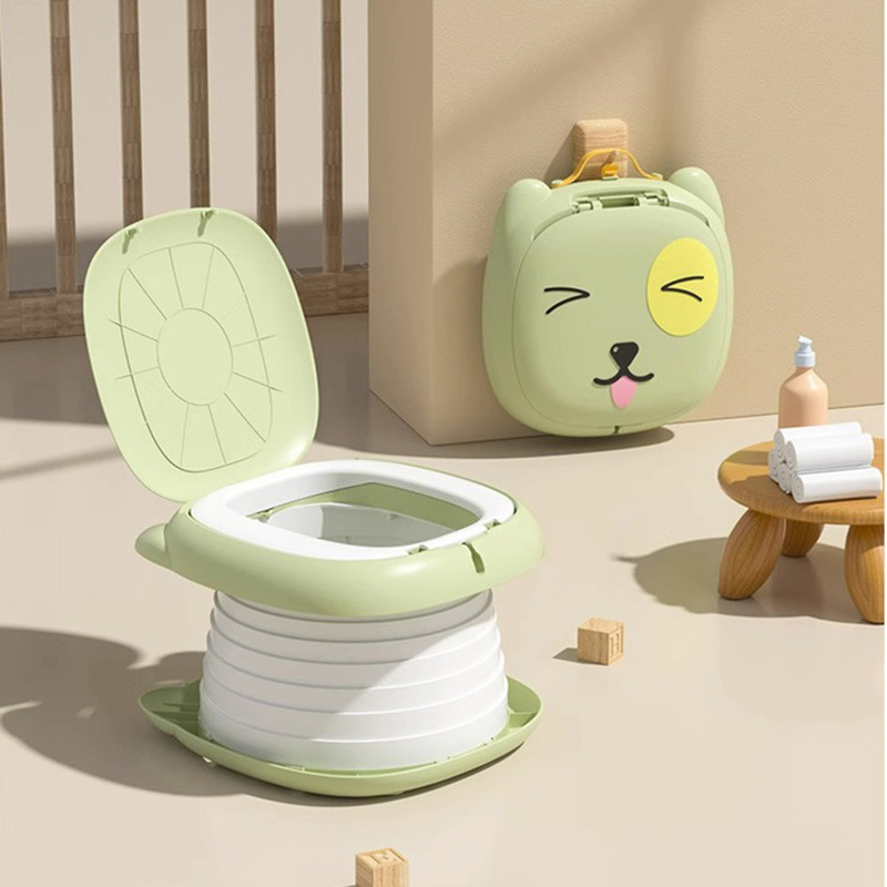 Jual Cartoon Children's Pot Portable Toilet Seat Urinal Foldable Potty ...