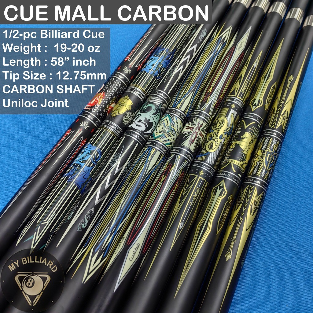 Jual Cue Mall 12.75mm Carbon Black Cue - Stick Billiard Karbon CueMall ...
