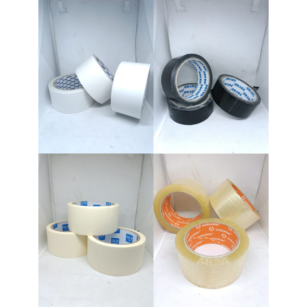 Jual LAKBAN BENING PUTIH TRANSPARAN DABELTIP DOUBLE TIP JILID HITAM ...