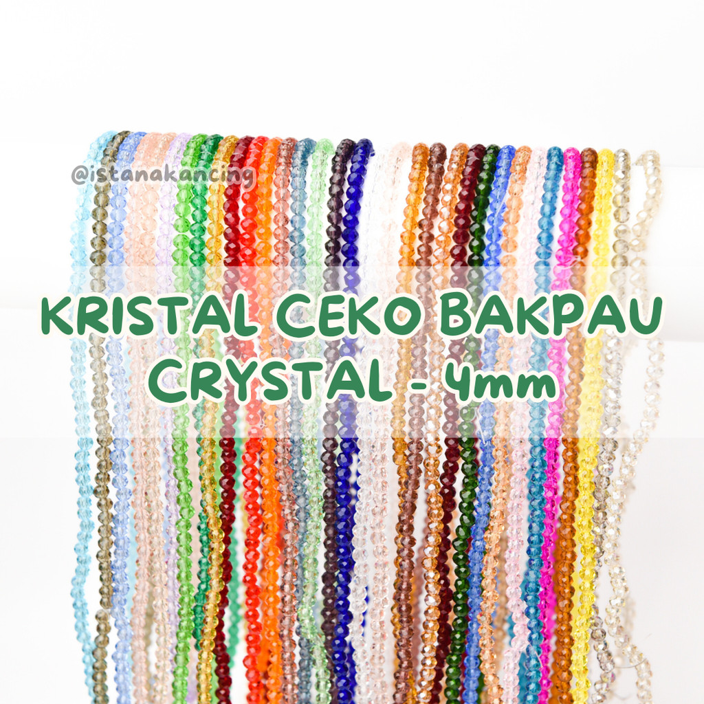 Jual Manik Kristal Kaca 4mm Ceko Bapau Crystal Grade A Manik Bulat Per ...