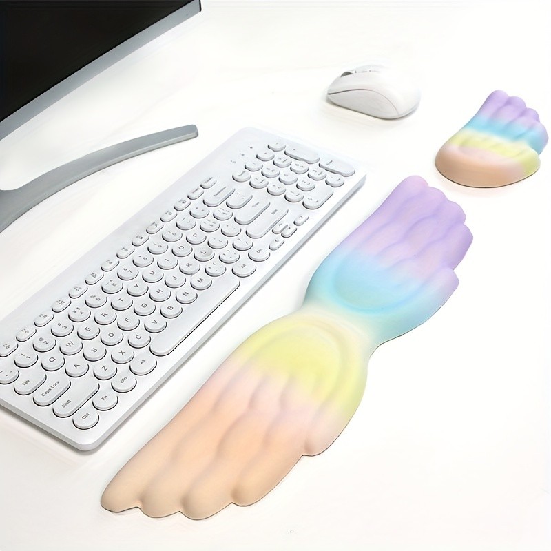 Jual Keyboard Wrist Rest Angel Wings Gel Memory Foam Gaming Mouse pad ...