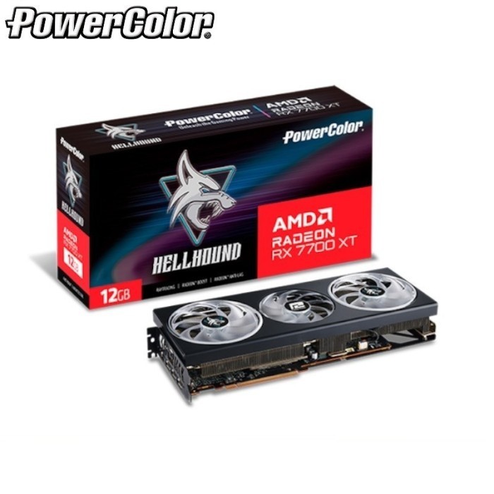 Jual POWERCOLOR RX 7700 XT HELLHOUND OC 12GB GDDR6 | Shopee Indonesia