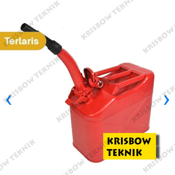 Jual Jerigen Bensin POM Krisbow 10 L jerigen besi/ Jerry Can Jerigen ...