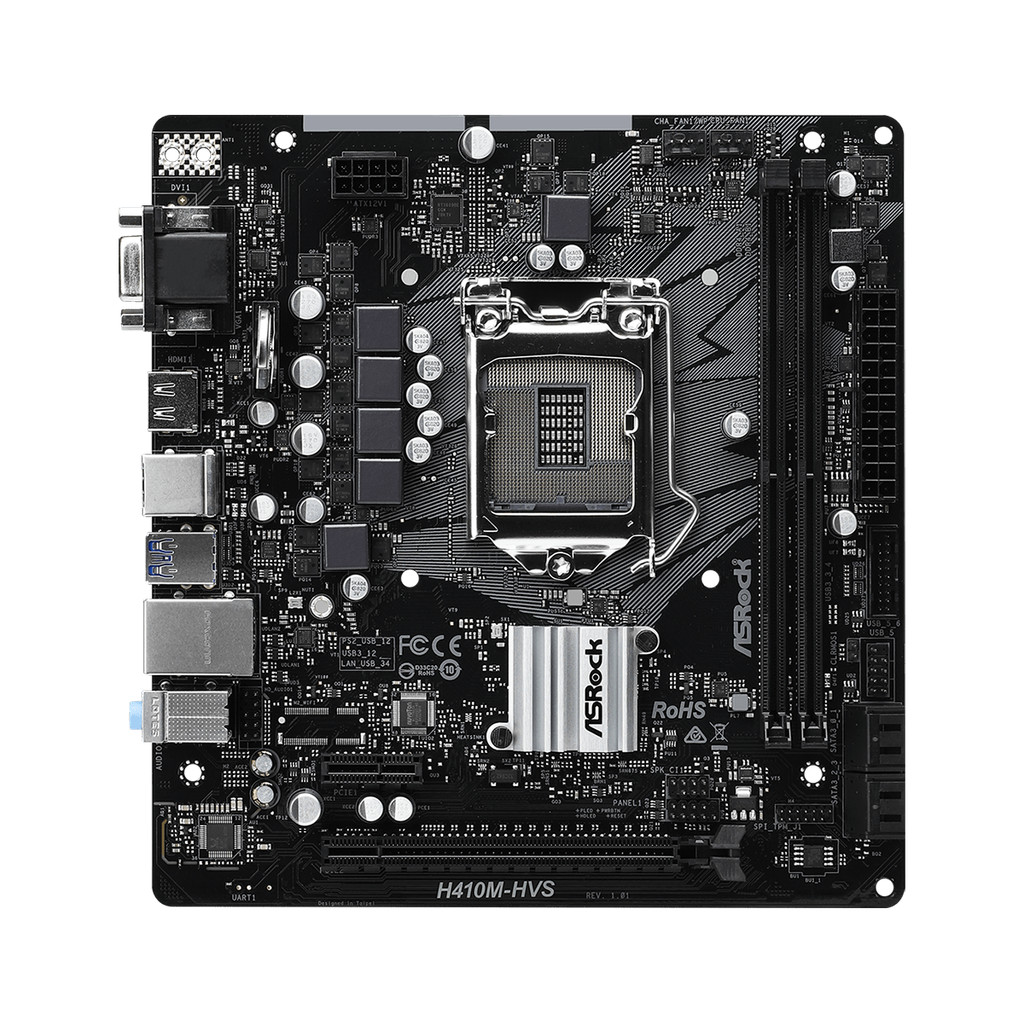 Jual Asrock H410M-HVS Motherboard LGA 1200 Intel H410 2×DDR4 PCI-E 3.0 ...