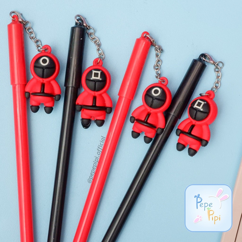 Jual 4 &12 pcs Pena Squid Game Pen Bolpen Pulpen Bolpoin Karakter squid ...