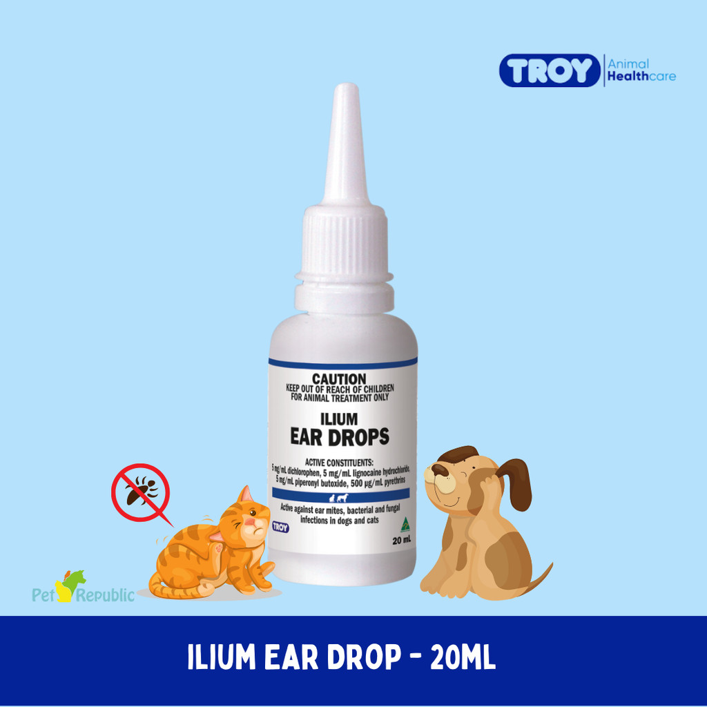 Jual Obat Telinga Troy ILIUM Ear Drop ( Anjing dan Kucing) 20ml ...