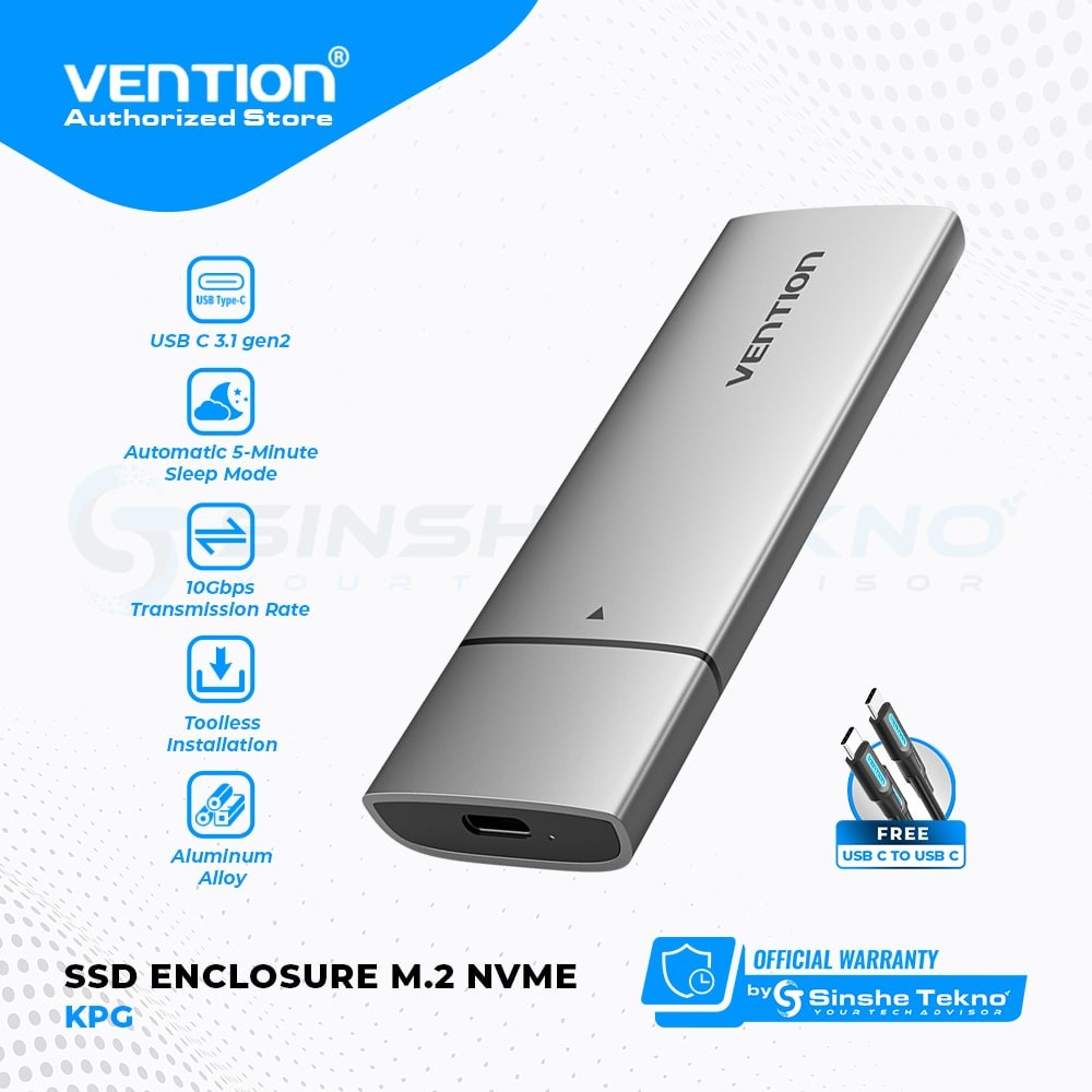 Jual Vention SSD Casing Enclosure M.2 NVMe SATA To USB 3.1 / USB C ...