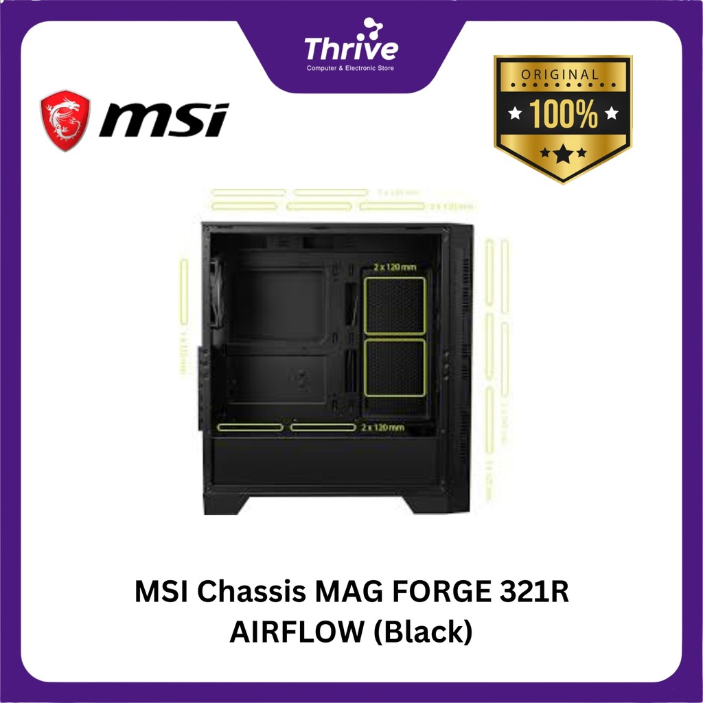 Jual MSI Chassis MAG FORGE 321R AIRFLOW (Black) | Shopee Indonesia