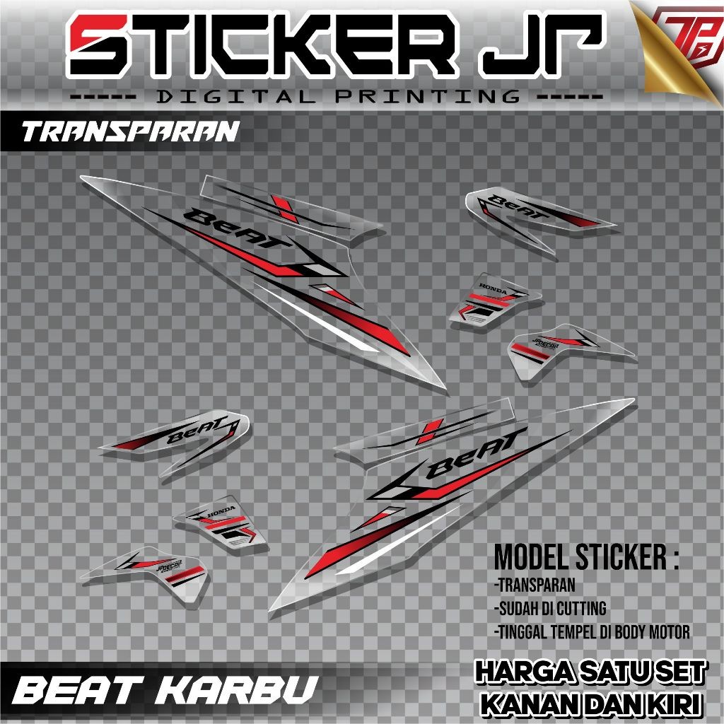 Jual Stiker Striping Dekal Pelindung body aksesoris Sepeda Motor Honda ...