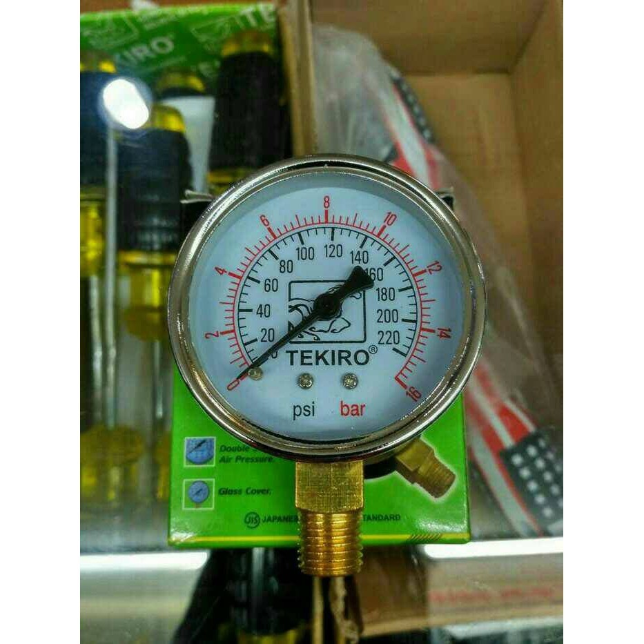 Jual Tekiro Ukur Tekanan Ukuran 2.5, 4, 6, 10, 16, 25 Bar/ Pressure ...