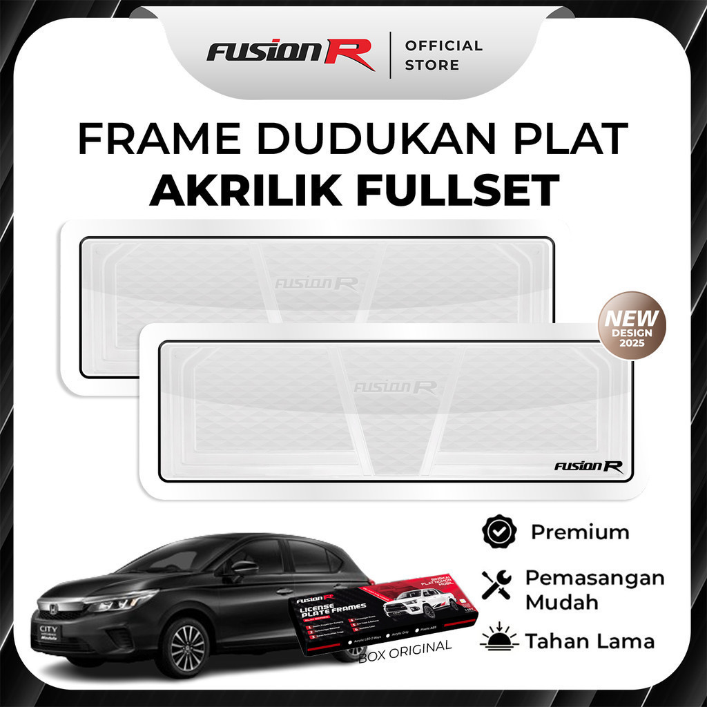 Jual FUSION R Dudukan Tatakan Plat Nomor Mobil City Hatchback Mika ...