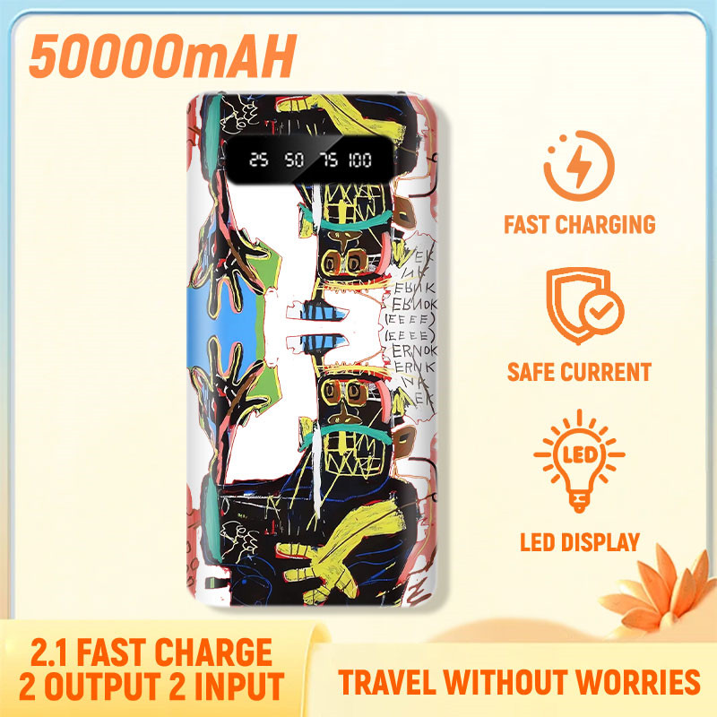 Jual Mobile Power 50000mAh Art Illustration Mini Fast Charging Portable ...
